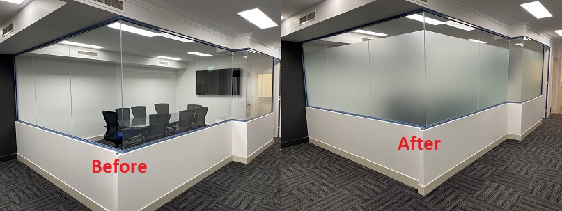 Office Privacy Film - Frosted Window Film for Businesses & Homes ...